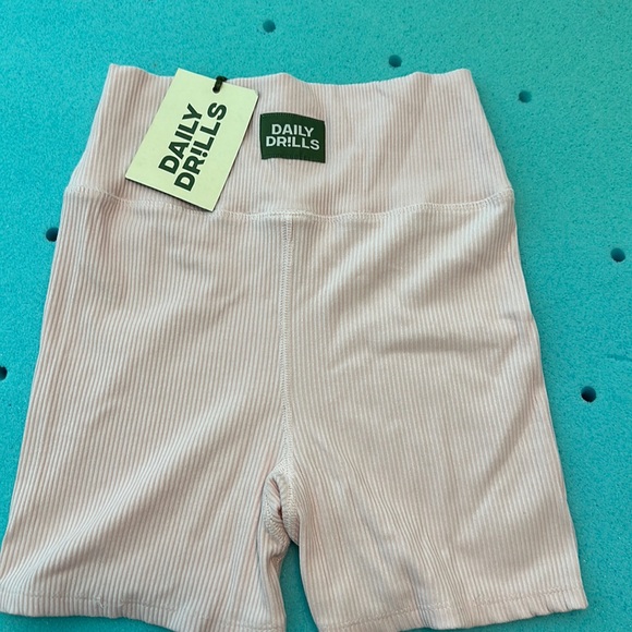 Daily Drills | Shorts | Nwt Daily Drills Ribbed Biker Shorts | Poshmark